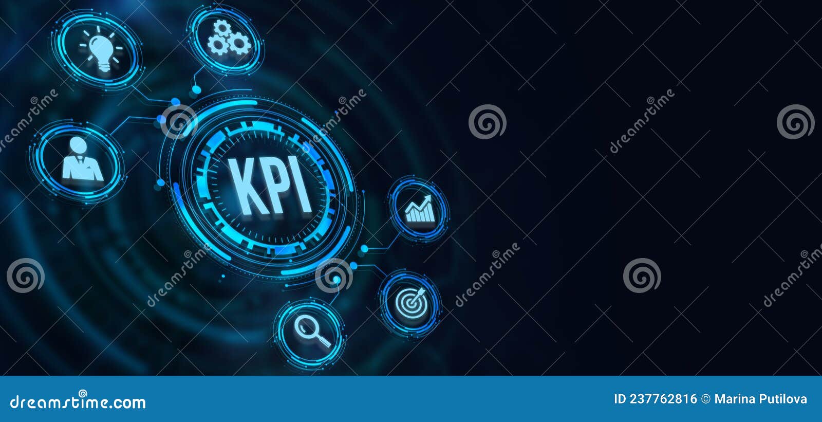 Internet, Business, Technology and Network Concept. KPI Key Performance ...