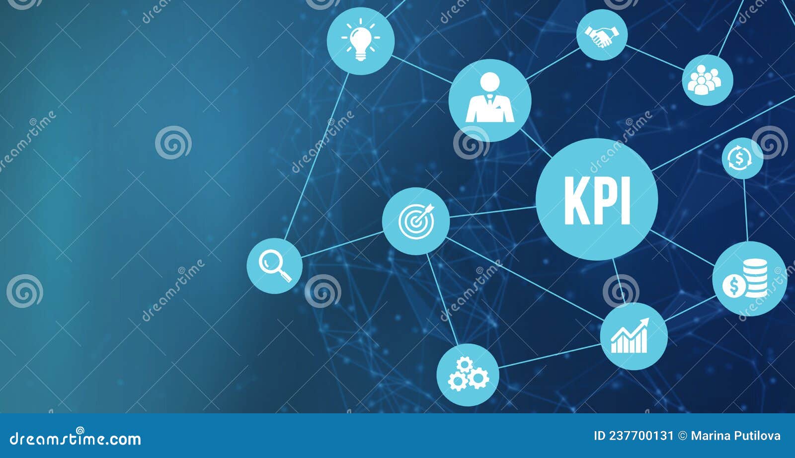 Internet, Business, Technology and Network Concept. KPI Key Performance ...