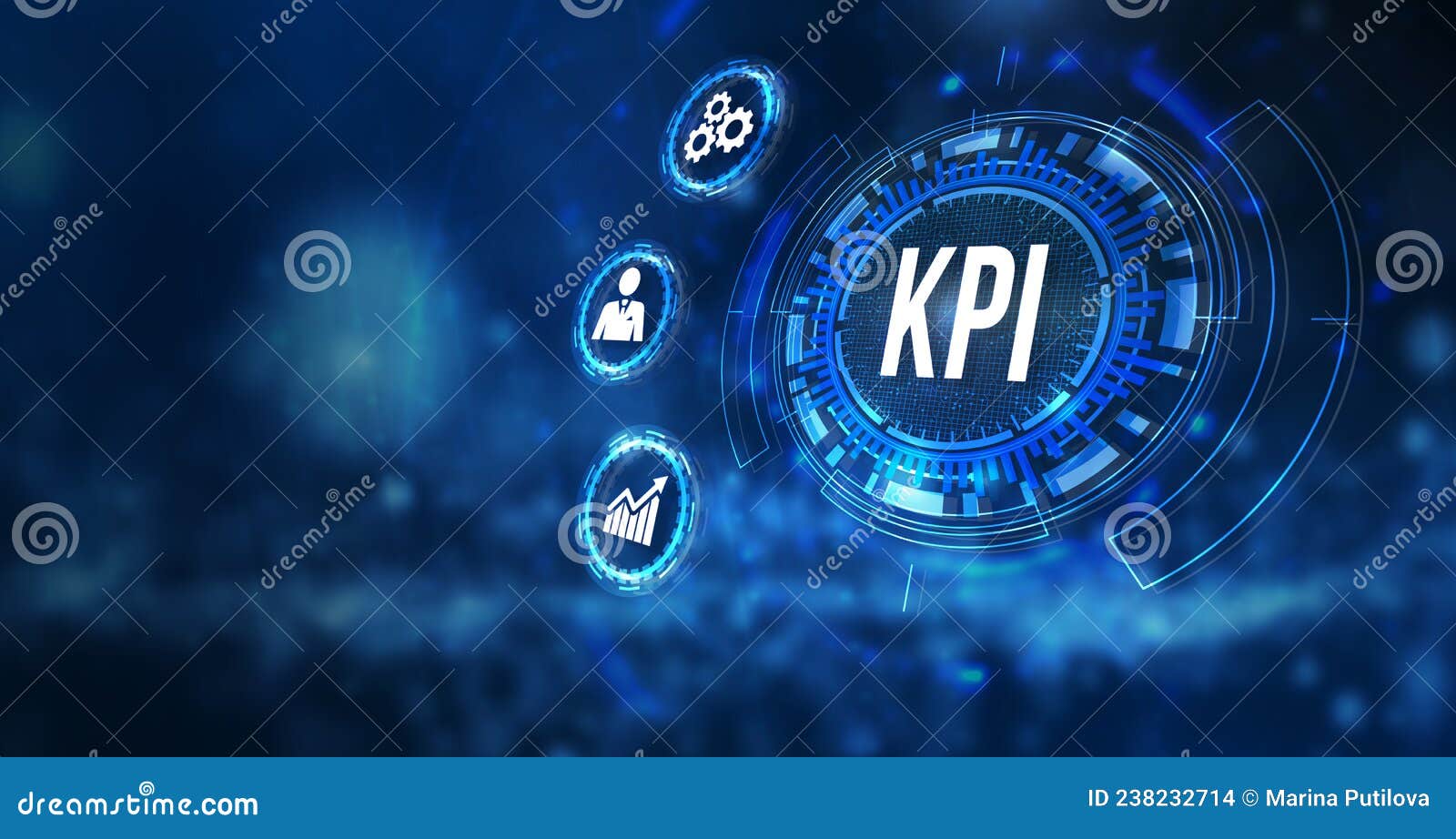 Internet, Business, Technology and Network Concept. KPI Key Performance ...