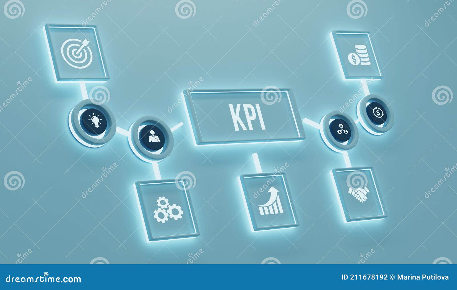 Internet, Business, Technology and Network Concept. KPI Key Performance ...