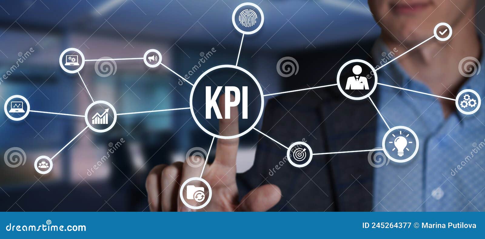 Internet, Business, Technology and Network Concept. KPI Key Performance ...