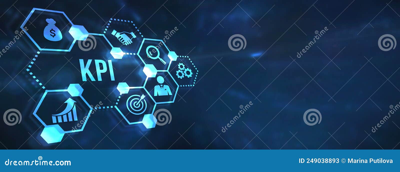 Internet, Business, Technology and Network Concept. KPI Key Performance ...