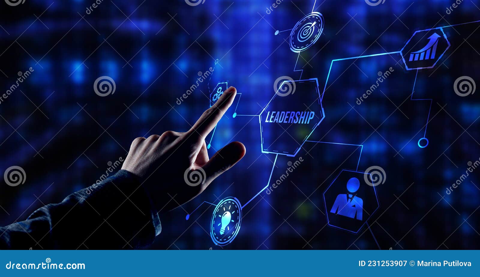 Internet, Business, Technology and Network Concept. Leadership Business ...