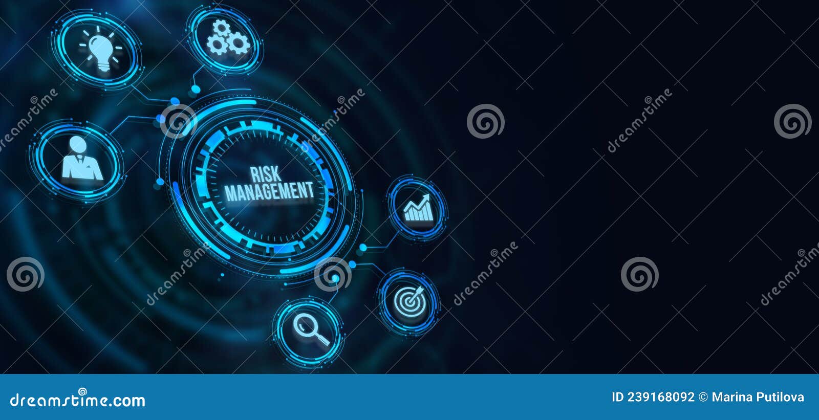 Internet, Business, Technology and Network Concept. Risk Management and ...