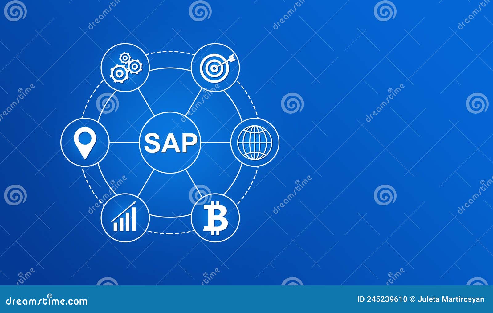 Internet, Business, Technology and Network Concept. SAP System Software ...