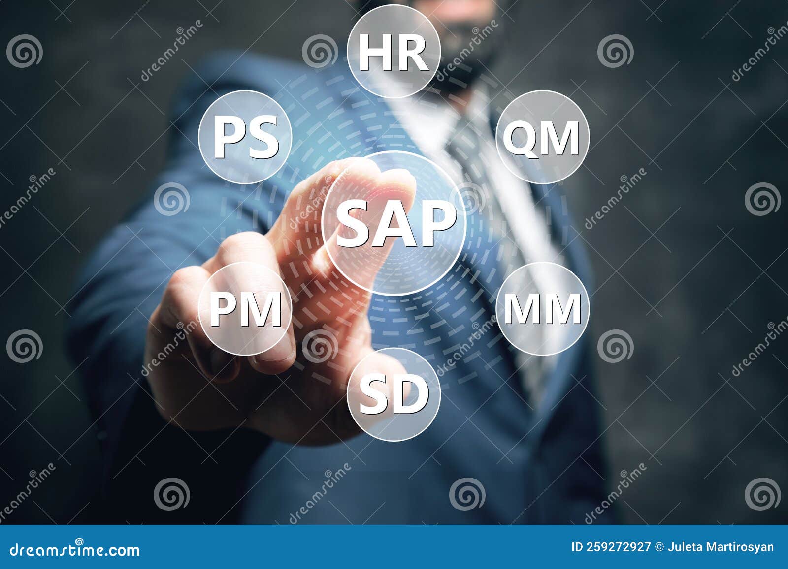 Internet, Business, Technology and Network Concept. SAP System Software ...