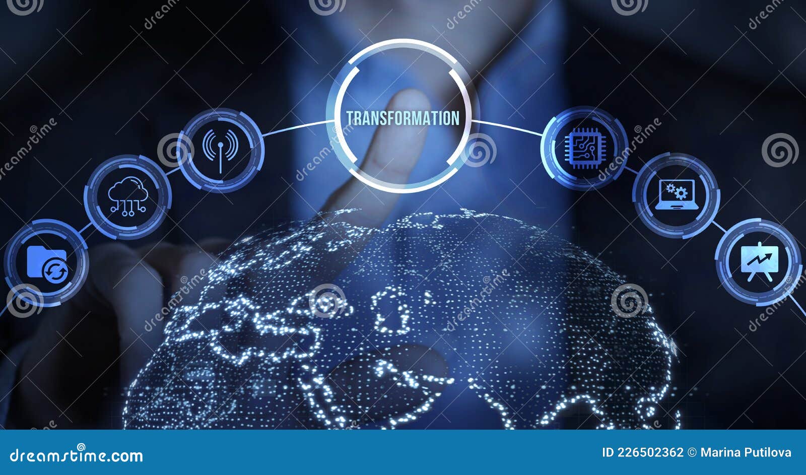 Internet, Business, Technology and Network Concept.Business ...