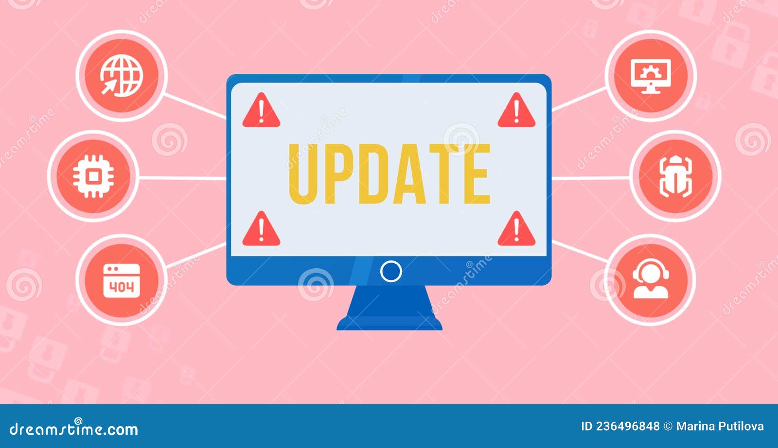 Internet, Business, Technology and Network Concept. Update Software ...