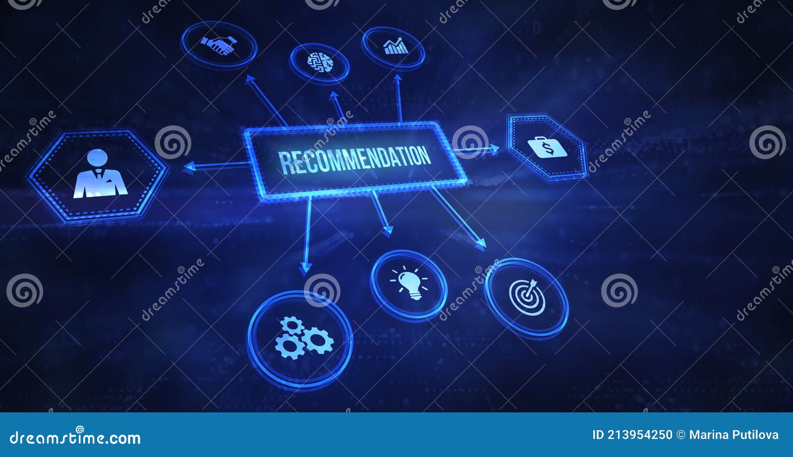 Internet, Business, Technology and Network Concept. Virtual Screen ...