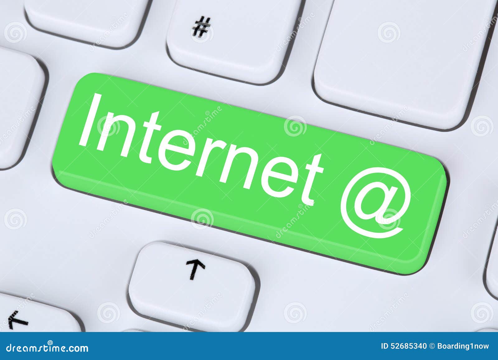 Internet Button on Computer Keyboard Stock Photo - Image of button ...