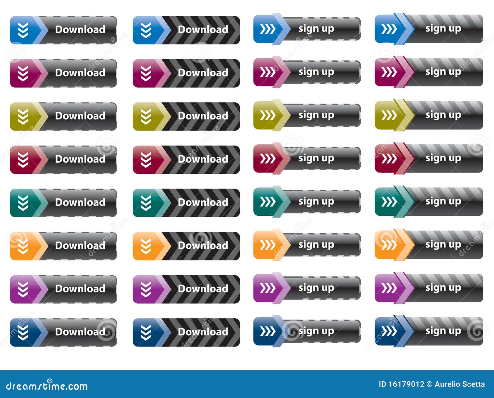 Internet button set stock vector. Illustration of rollover - 16179012