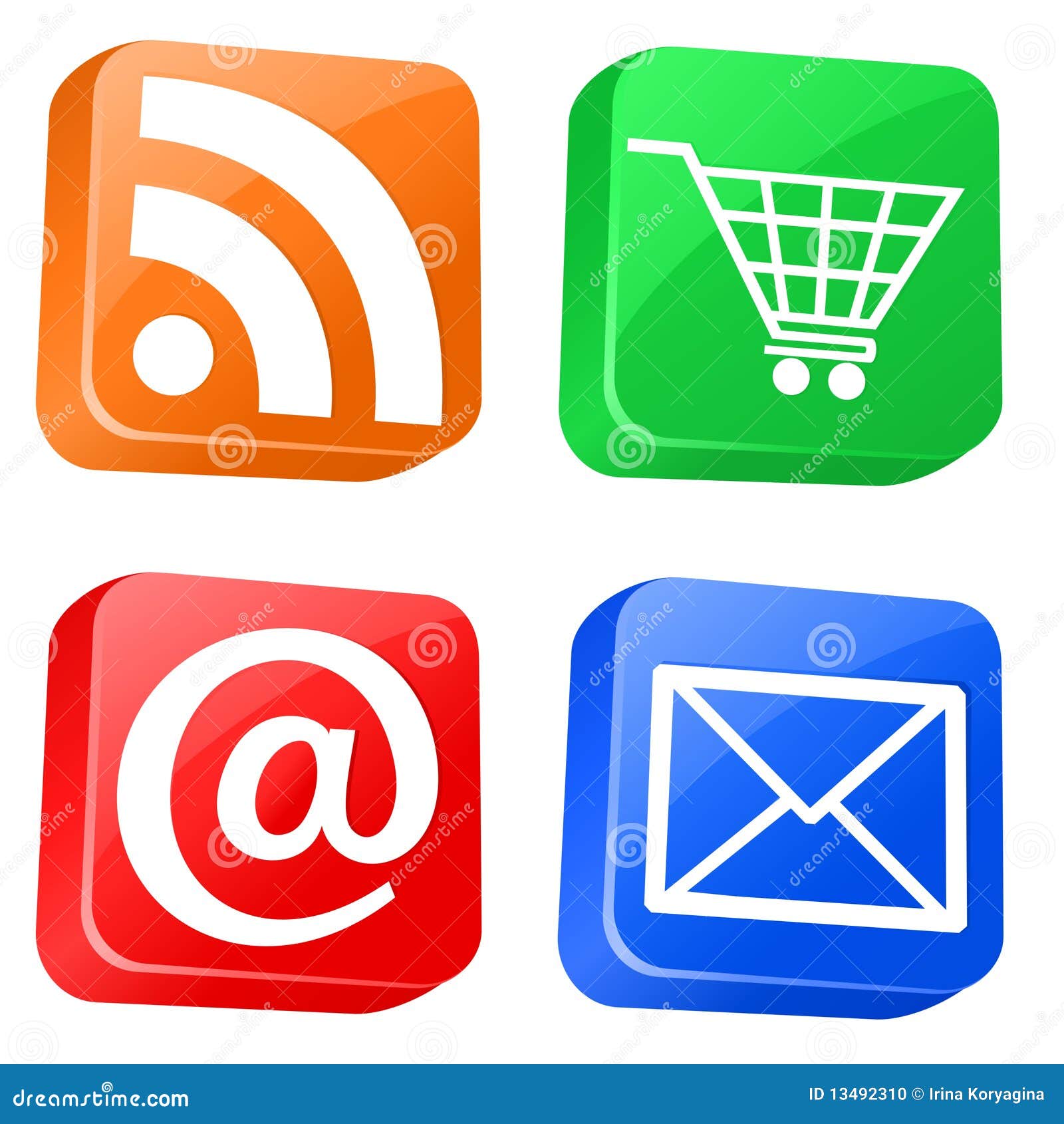 Internet buttons stock vector. Illustration of communication - 13492310