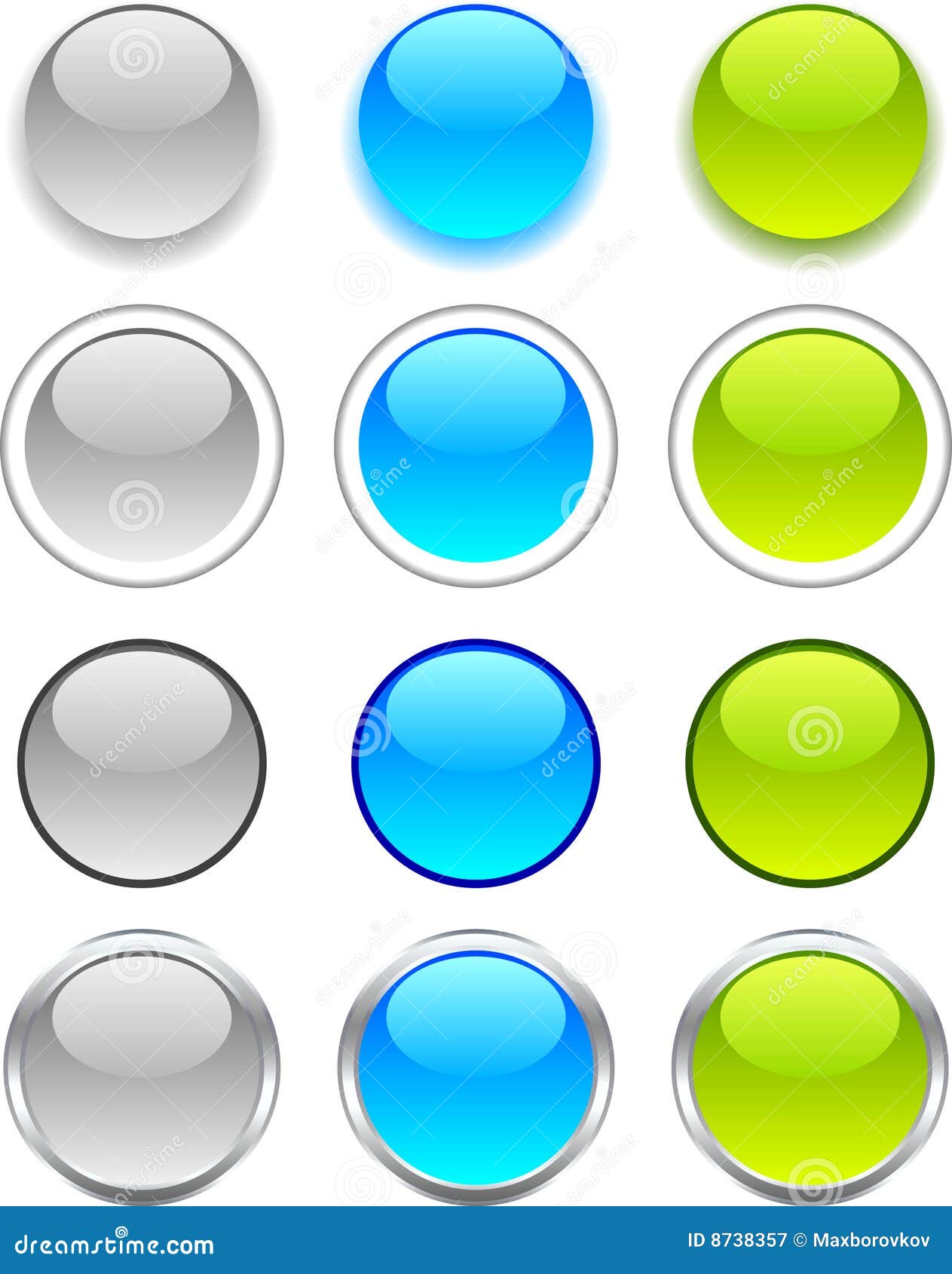 Internet buttons. stock vector. Illustration of badge - 8738357