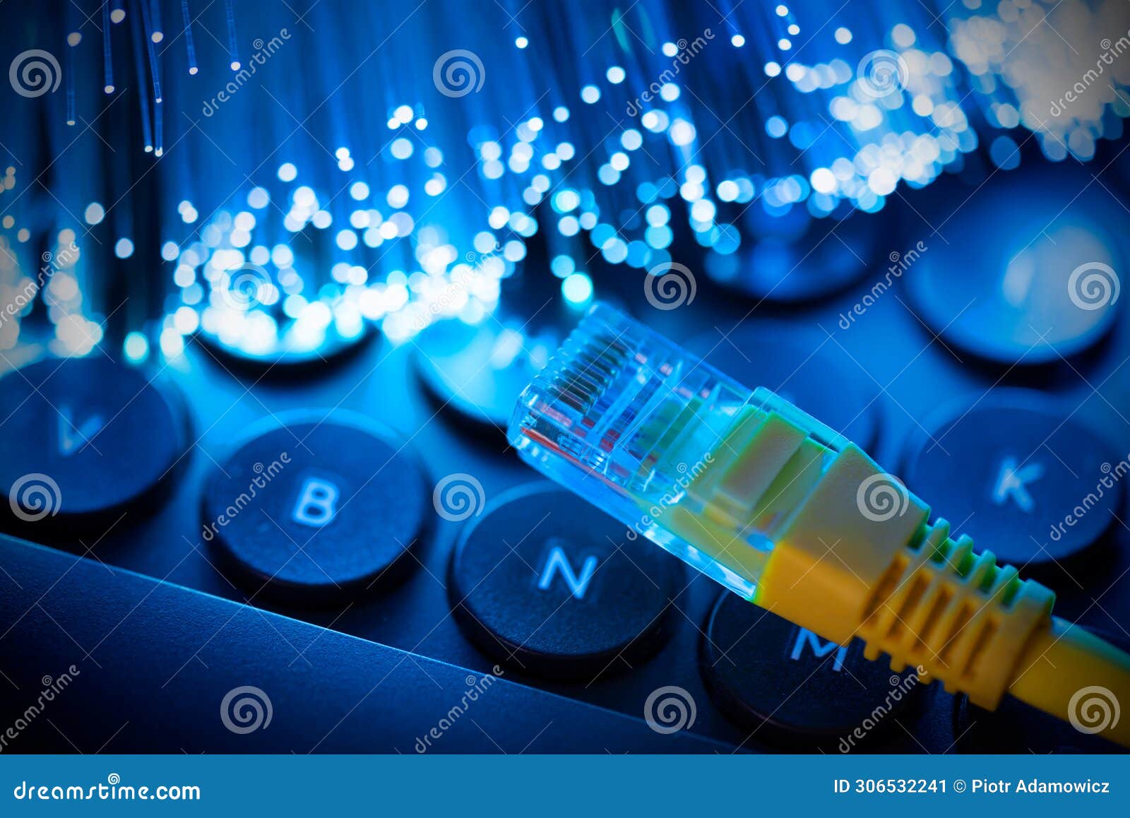 Internet Cable, High Speed Connection Stock Image - Image of abstract ...