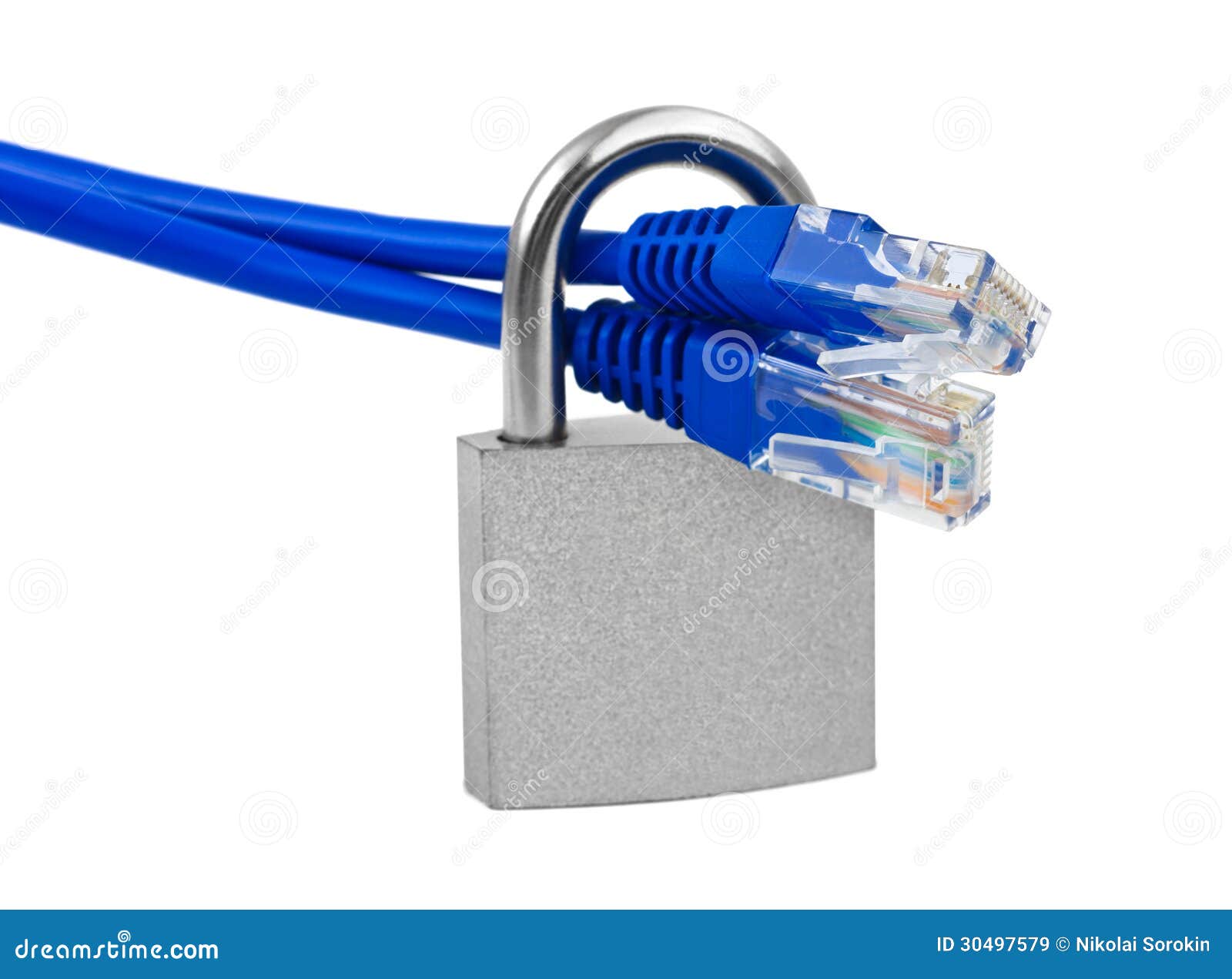Internet cable and lock stock image. Image of isolated - 30497579