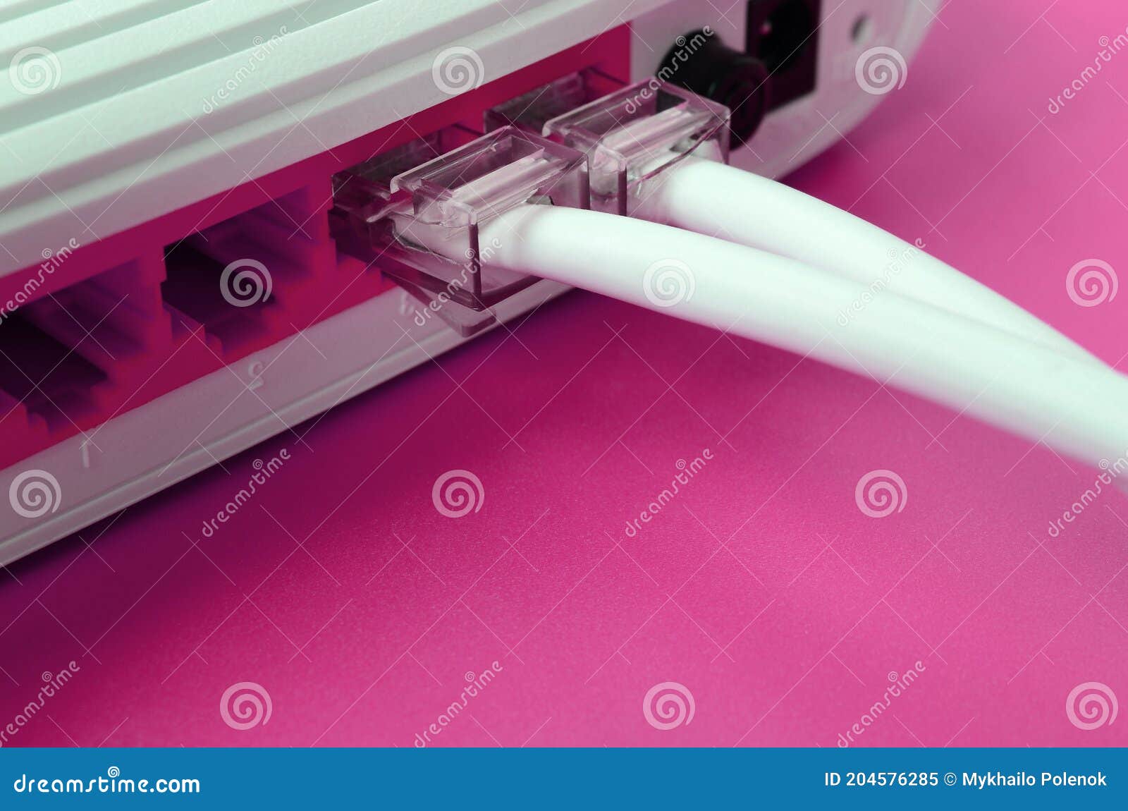 The Internet Cable Plugs are Connected To the Internet Router, Which ...