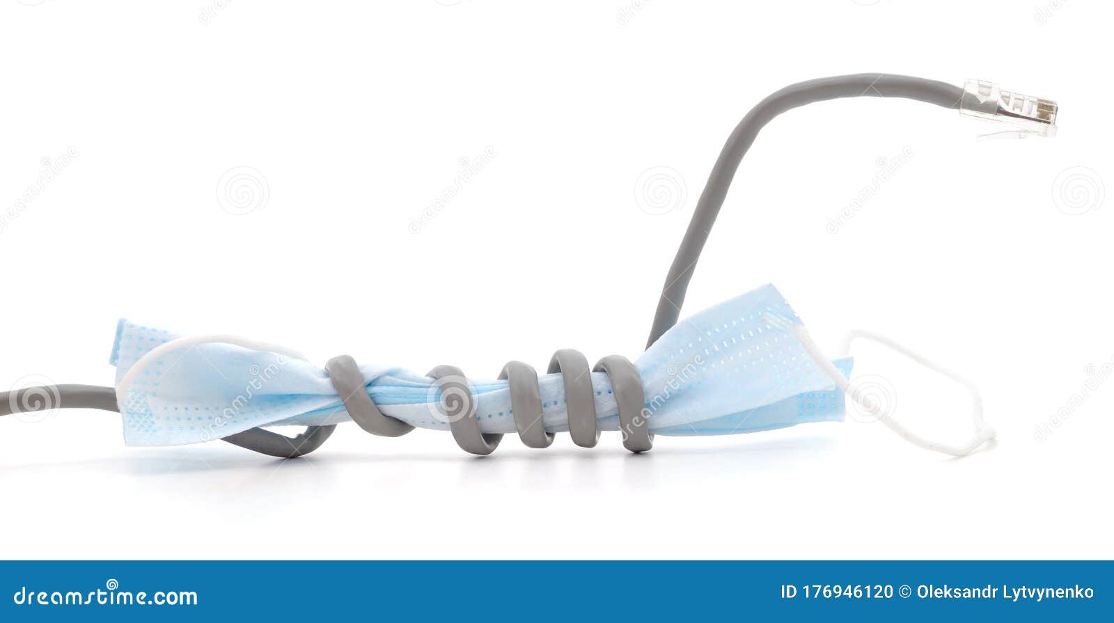 Internet Cable Smothering Medical Mask Stock Photo - Image of health ...