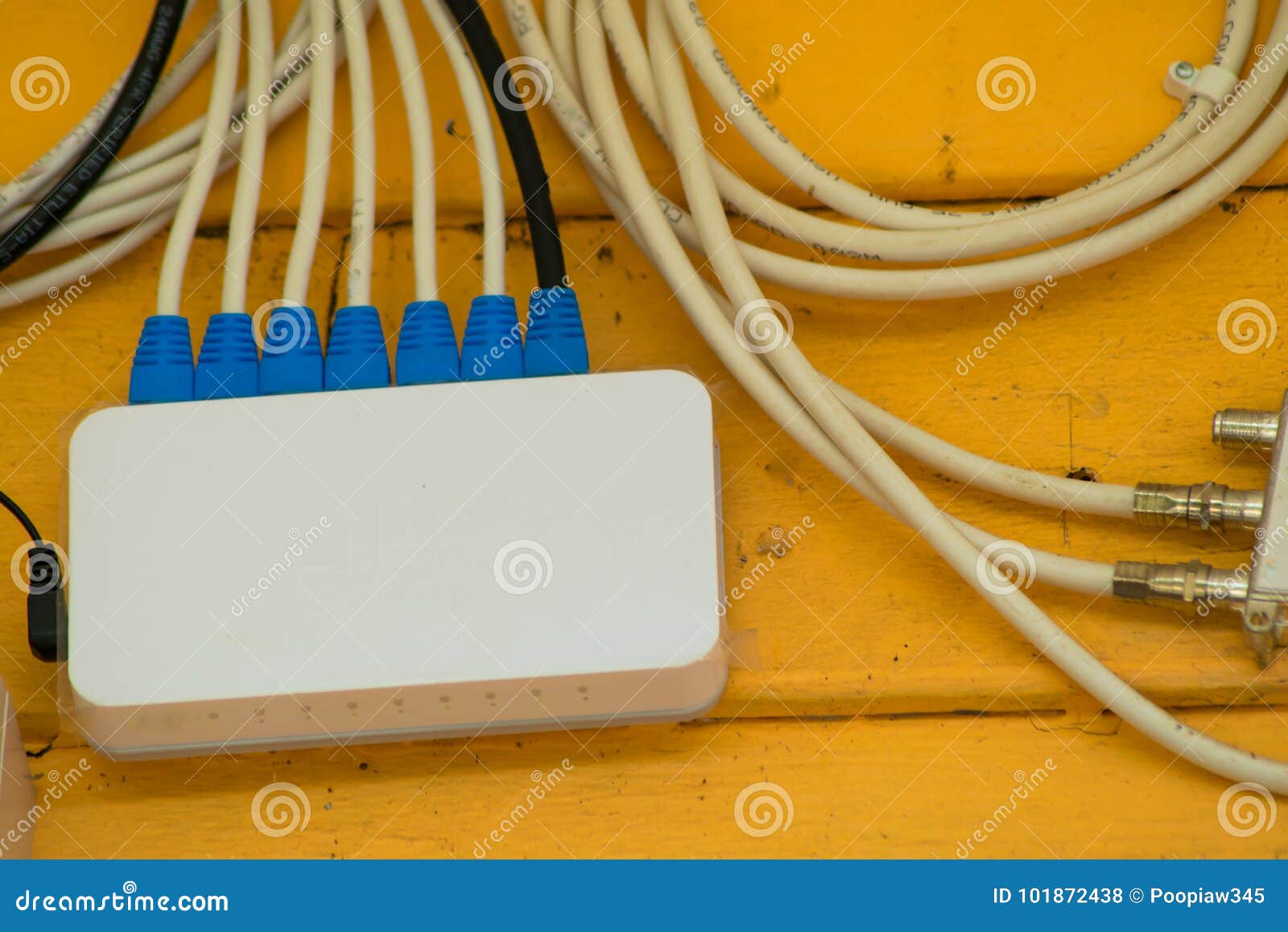 Internet cables box set stock photo. Image of internet - 101872438