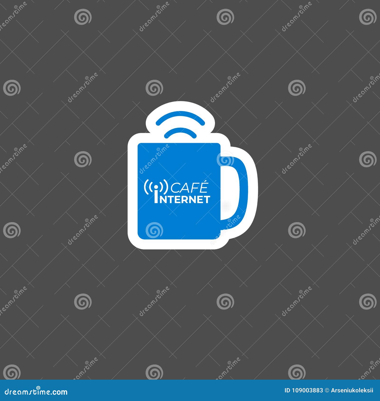Internet cafe logotype stock vector. Illustration of graphic - 109003883