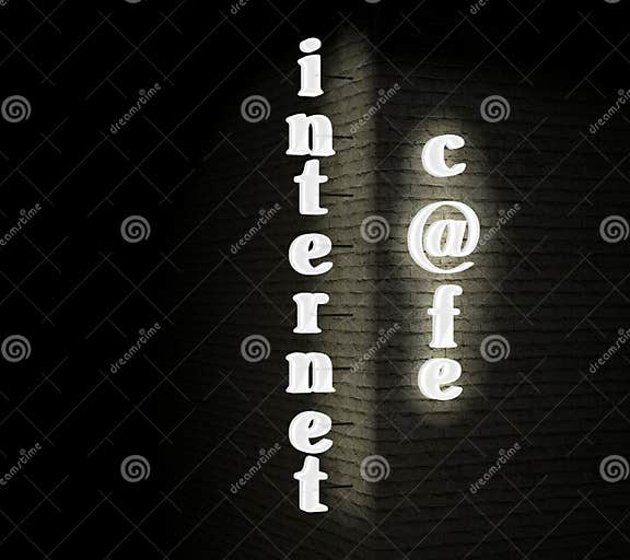 Internet cafe sign stock illustration. Illustration of advertisement ...