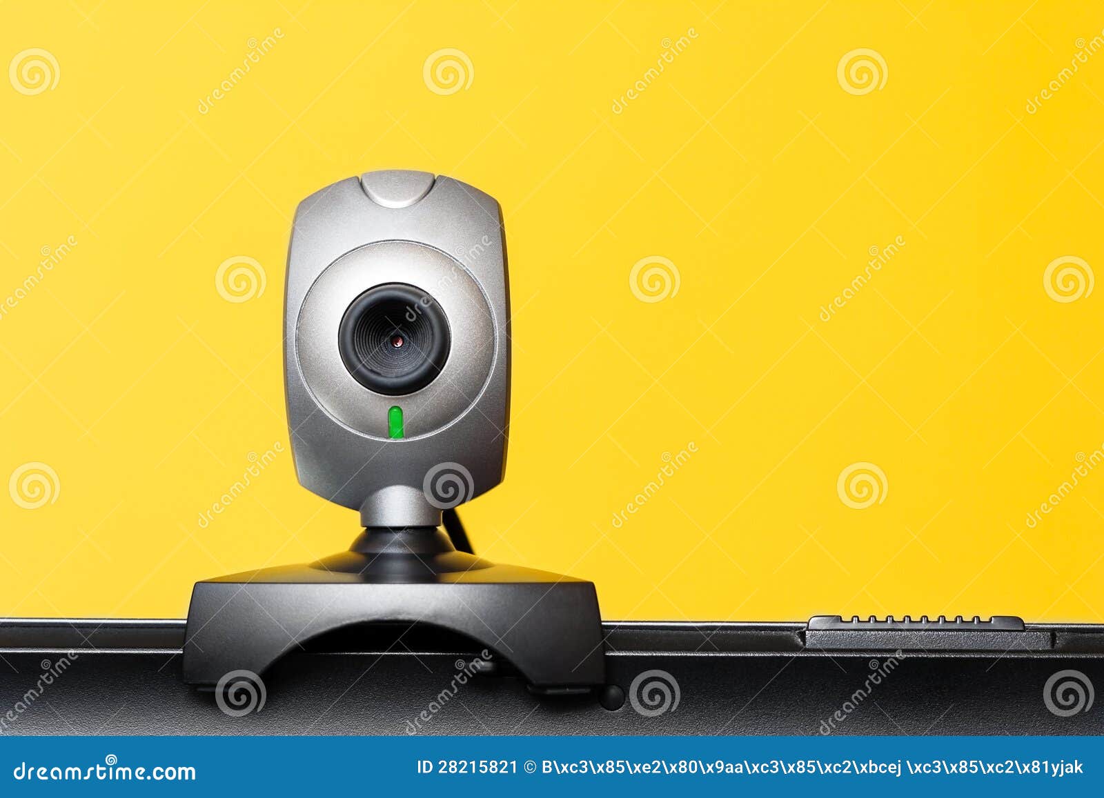 Internet Camera on Laptop Computer Looking Around, Technology Co Stock ...