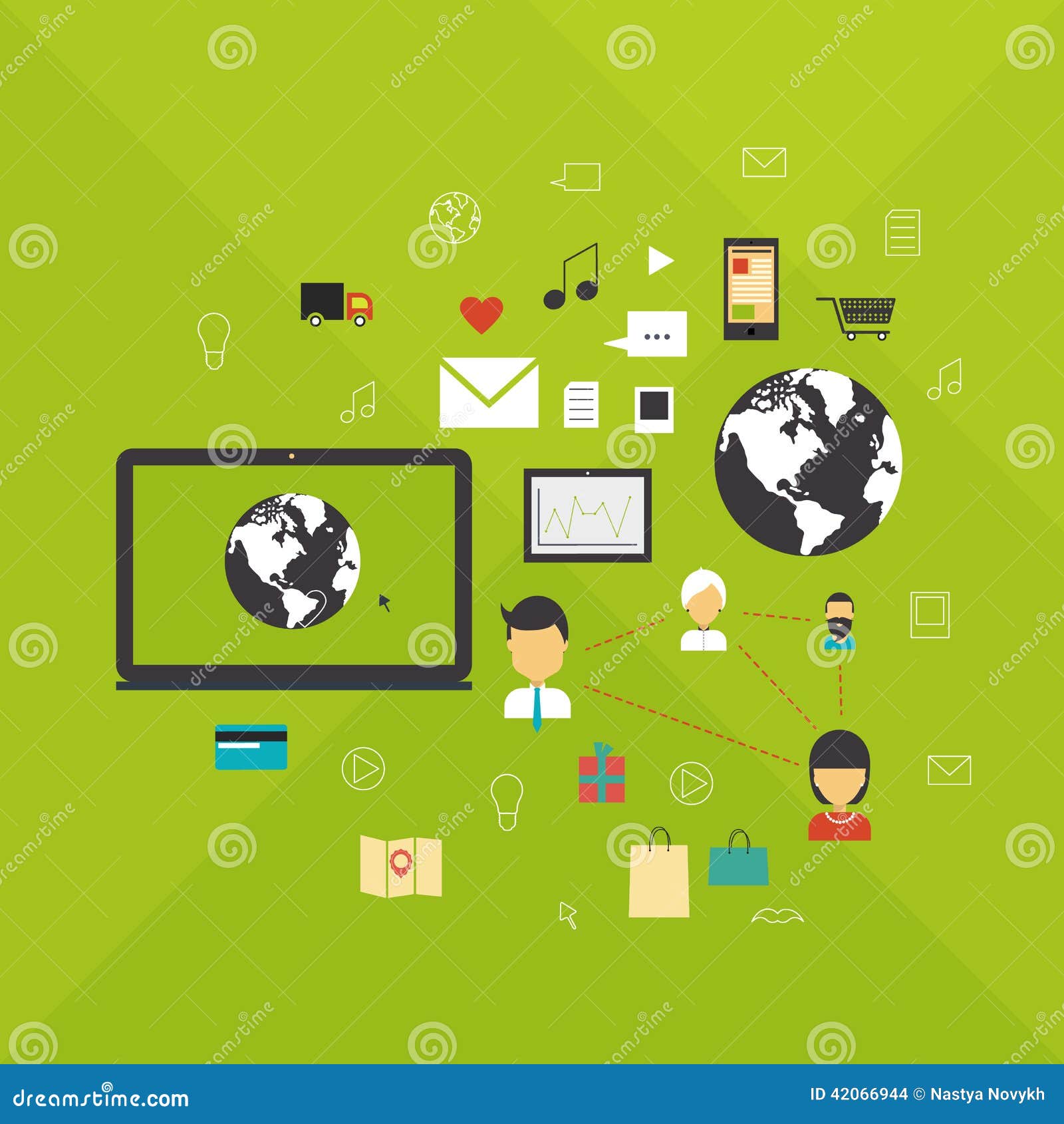 Internet capabilities. stock vector. Illustration of purchase - 42066944