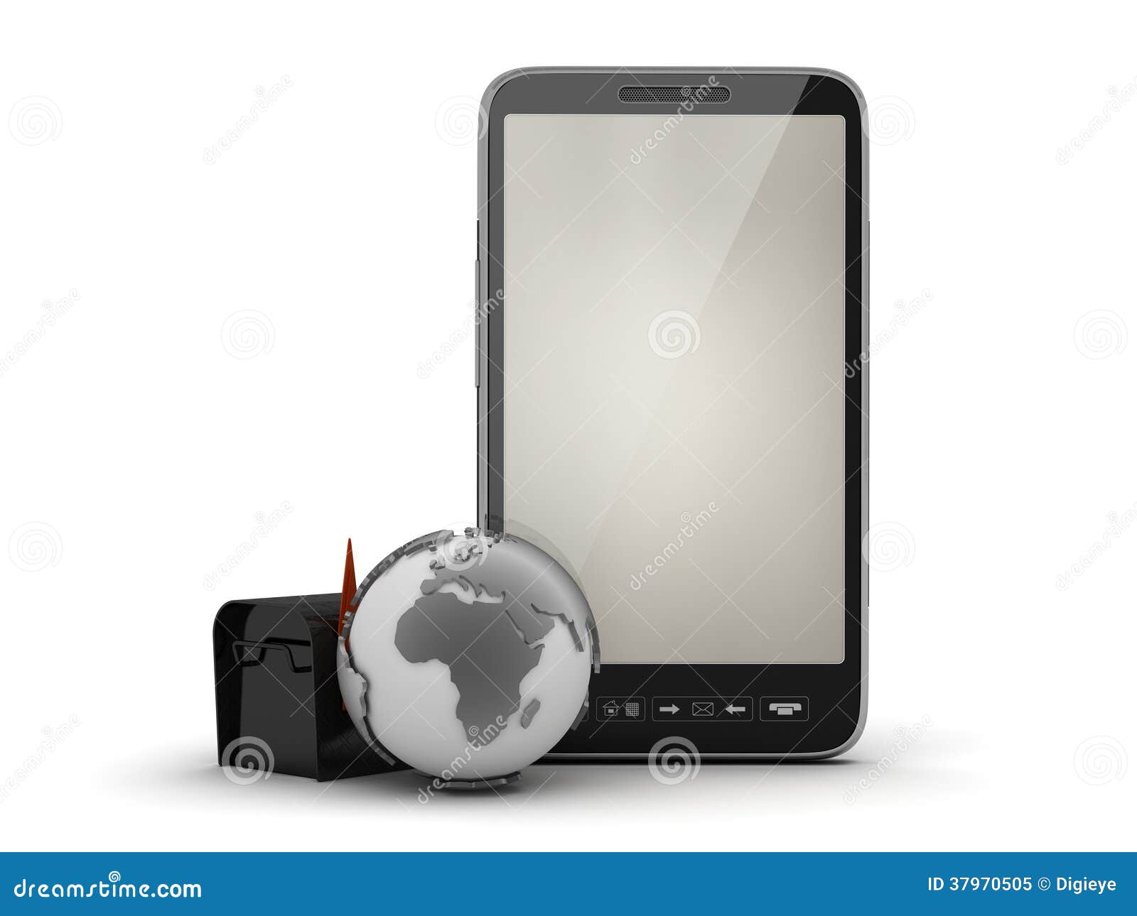 Internet in Cell Phone - Concept Illustration Stock Illustration ...