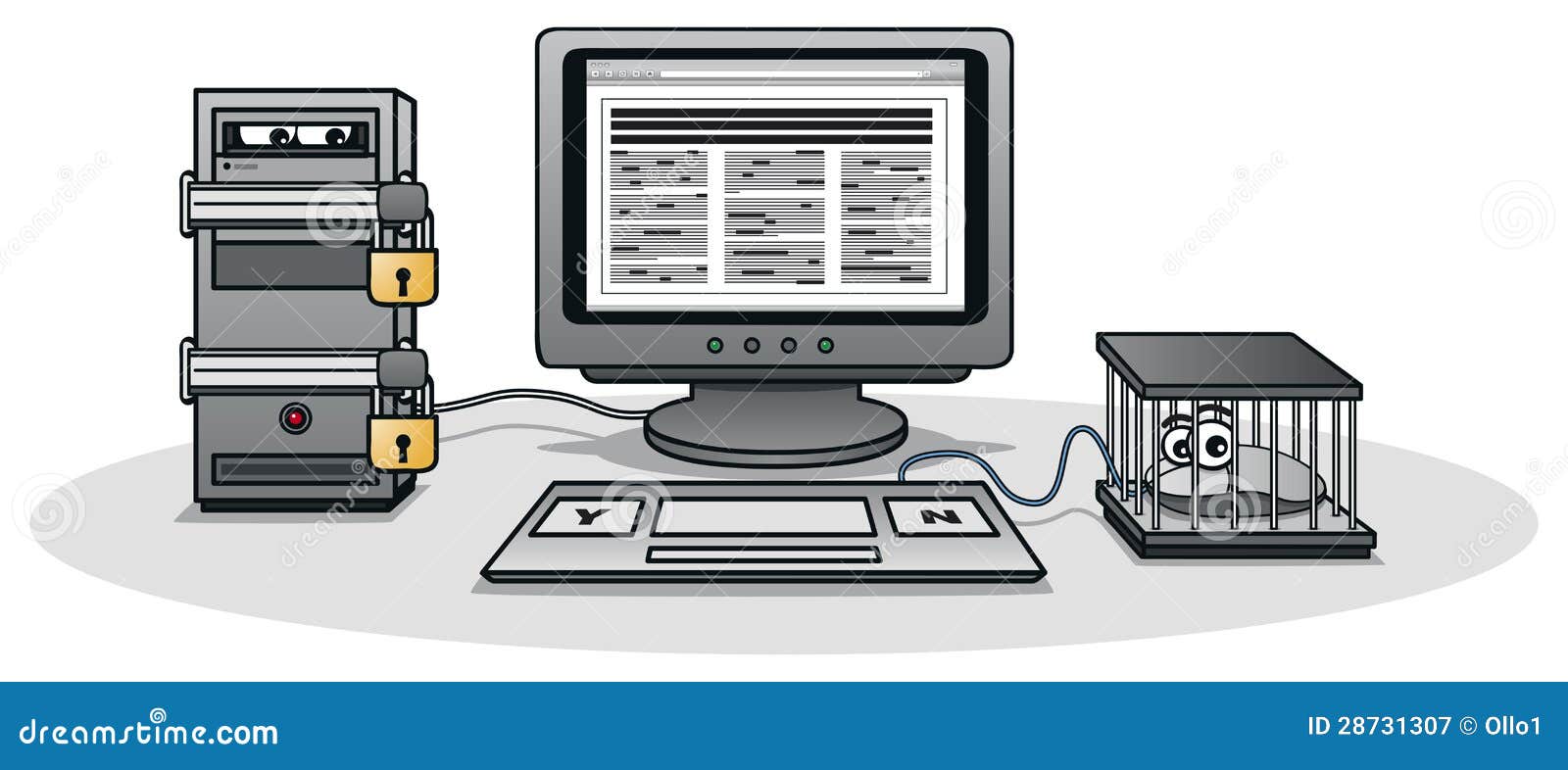 Internet Censorship stock vector. Illustration of lock - 28731307
