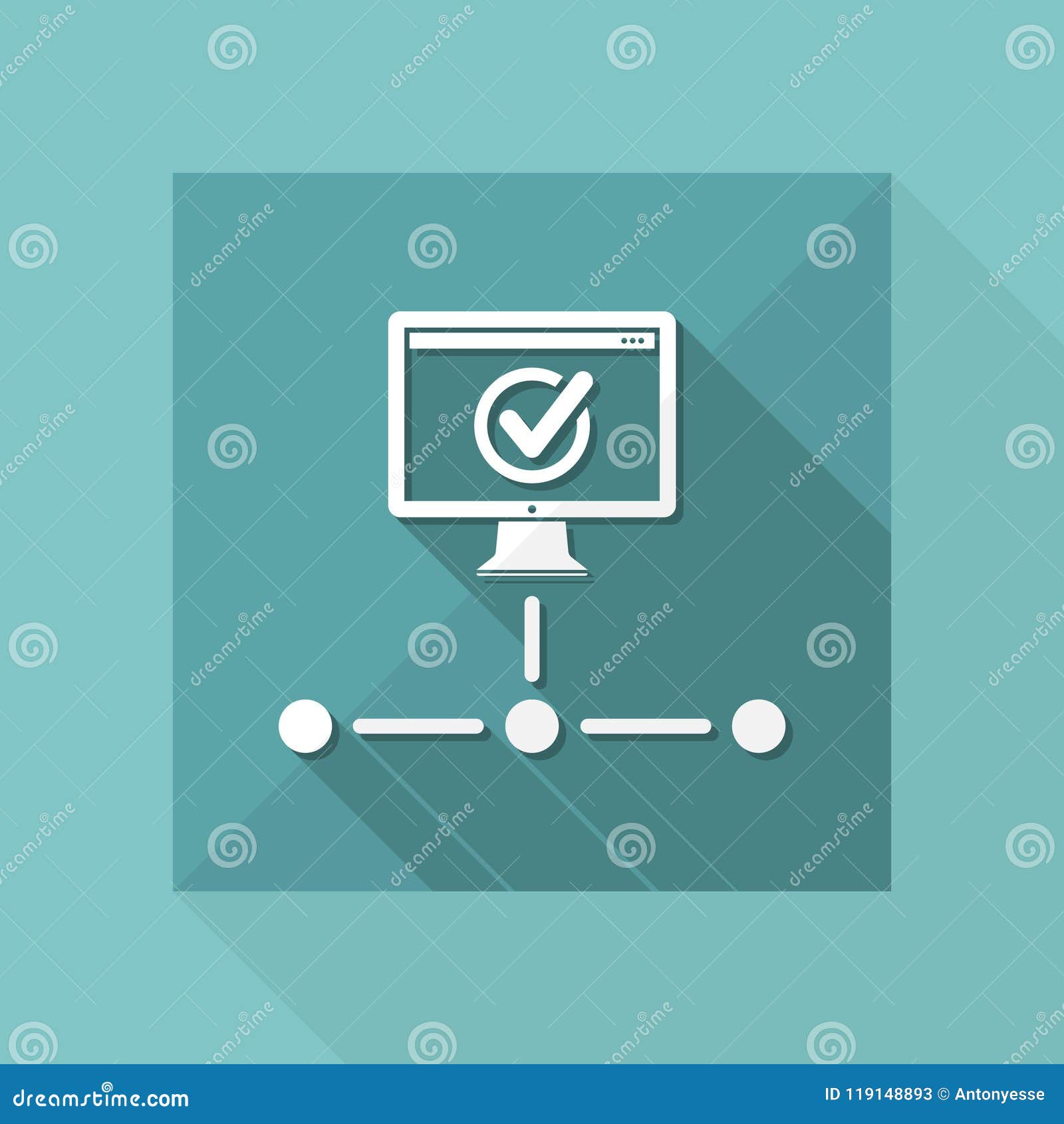 Internet check point icon stock vector. Illustration of checkbox ...