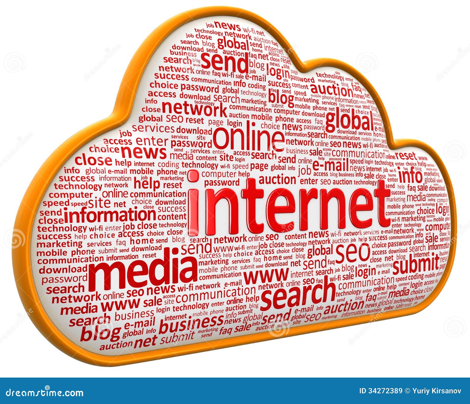 Internet Cloud (clipping Path Included) Stock Illustration ...