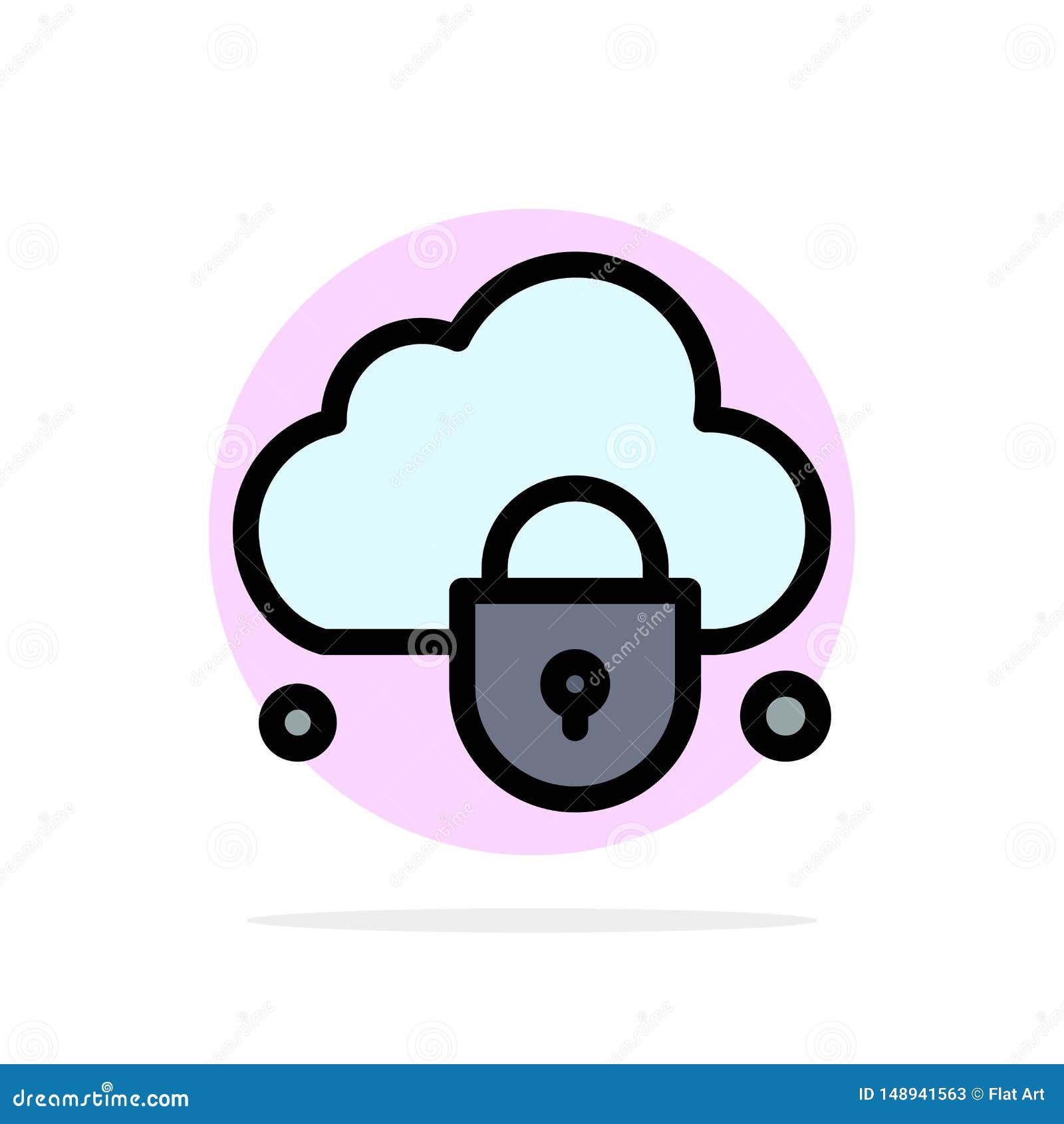 Cloud With Lock Vector Outline Icon Set. | CartoonDealer.com #107961207