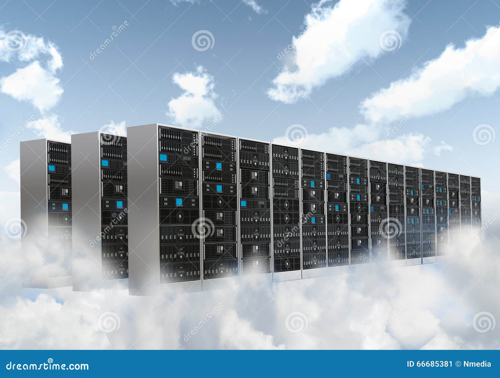 Internet Cloud Server Cabinet Stock Image - Image of application ...