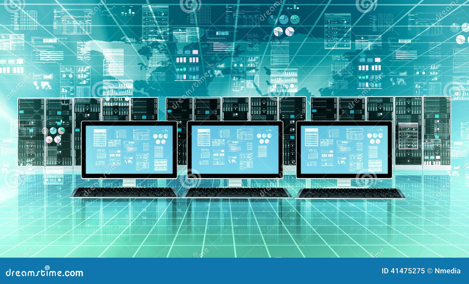 Internet Cloud Server Concept Stock Illustration - Illustration of ...