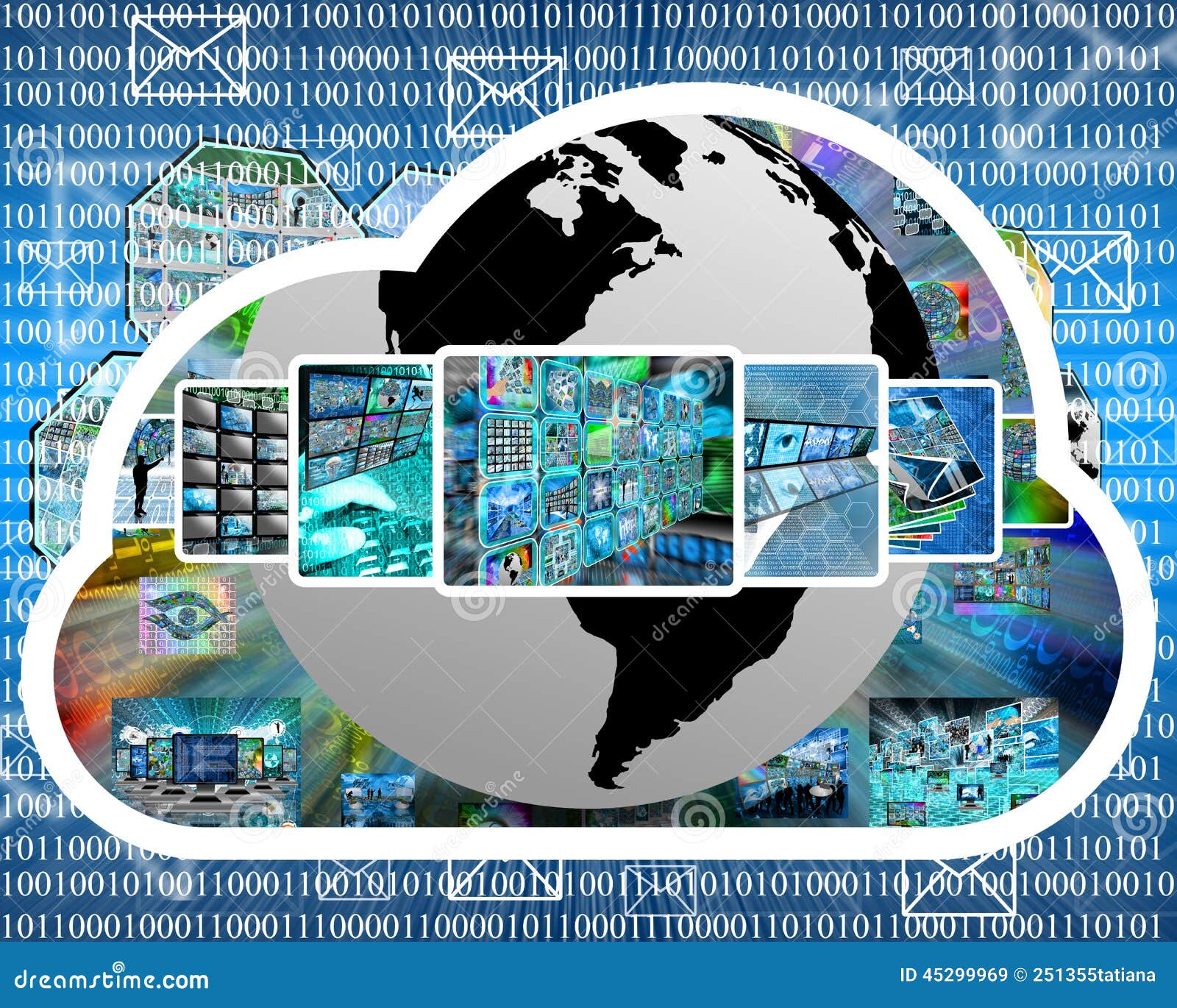 Internet cloud stock illustration. Illustration of cloud - 45299969