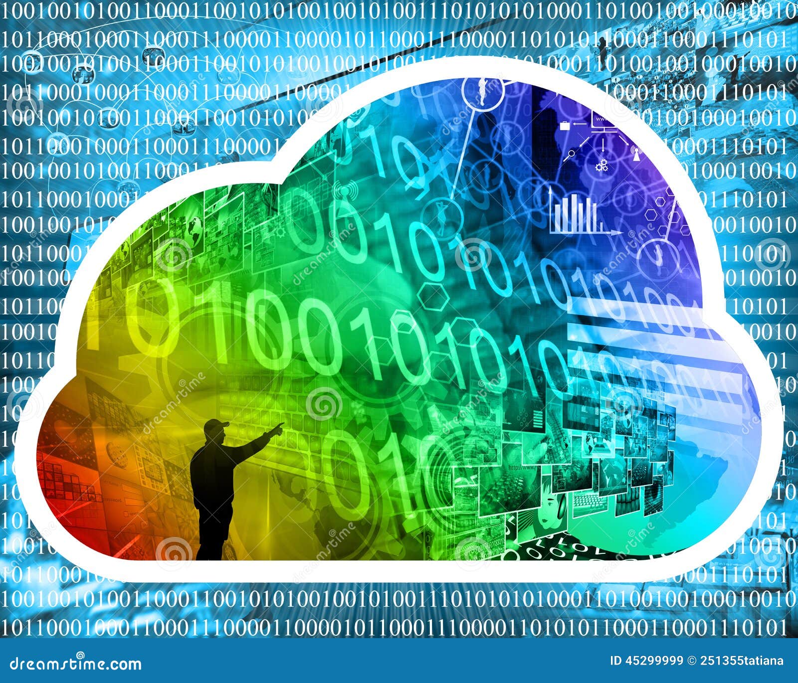Internet cloud stock illustration. Illustration of interface - 45299999