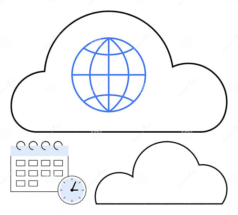 Internet Cloud Storage with Calendar and Clock Elements for Global ...