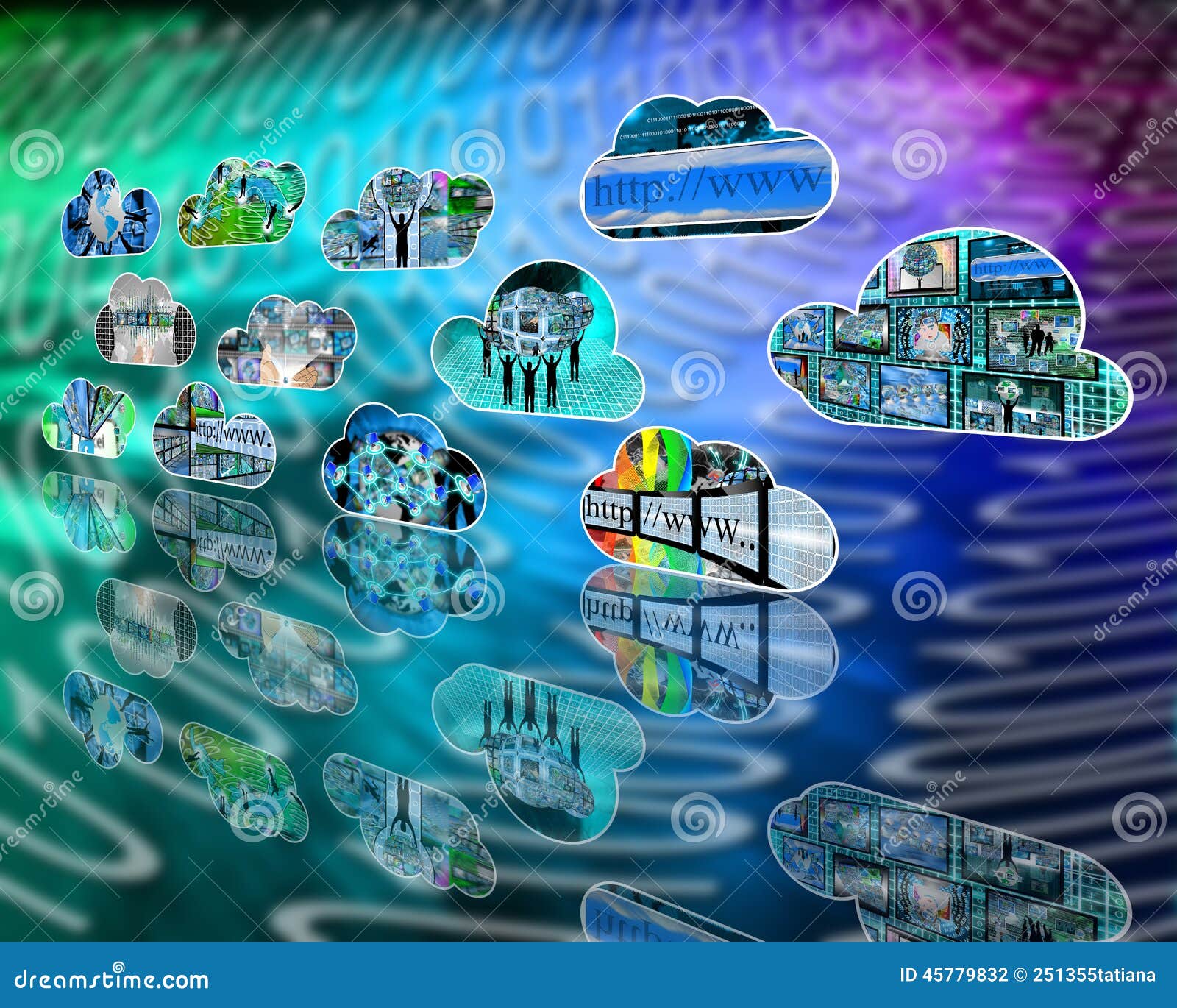 Internet clouds stock illustration. Illustration of business - 45779832
