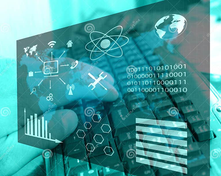 Internet collage stock illustration. Illustration of keyboard - 32968575