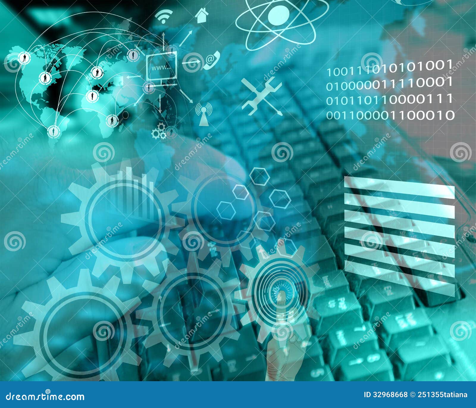 Internet collage stock illustration. Illustration of search - 32968668