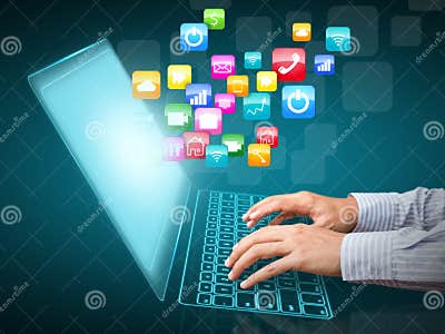 Internet communication stock photo. Image of electronic - 33684238