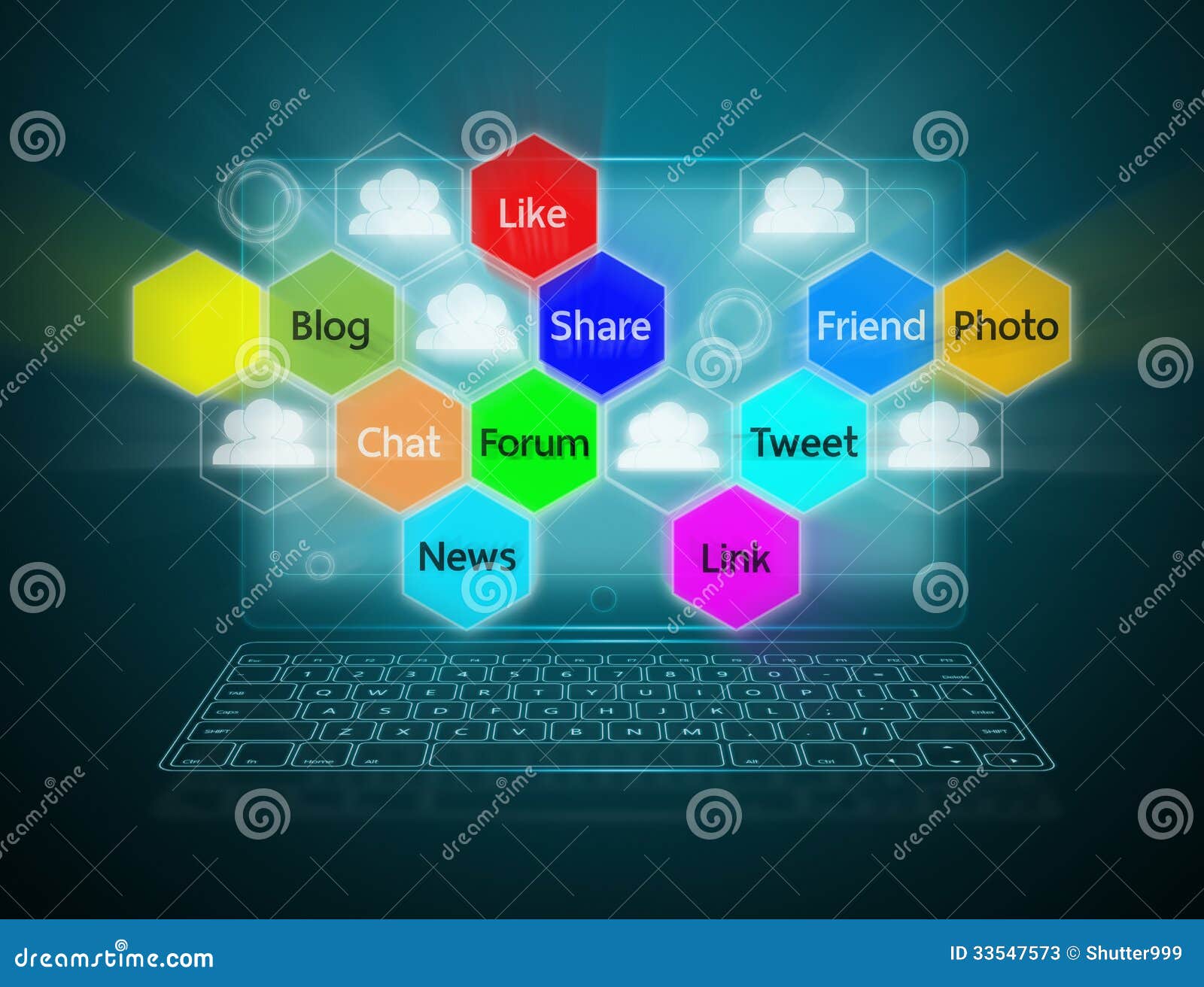 Internet Communication and Concept Stock Illustration - Illustration of ...