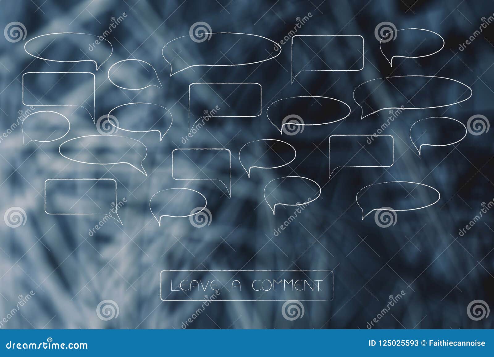 Leave a Comment Button with Speech Bubbles Above it Stock Illustration ...