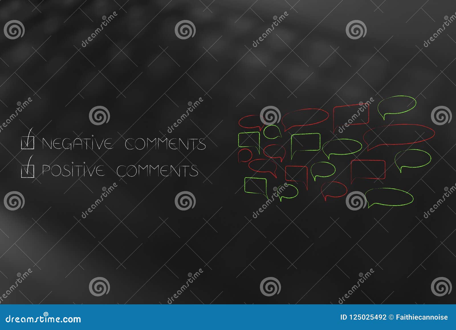 Negative and Positive Comments Ticked Off Caption Next To Group Stock ...