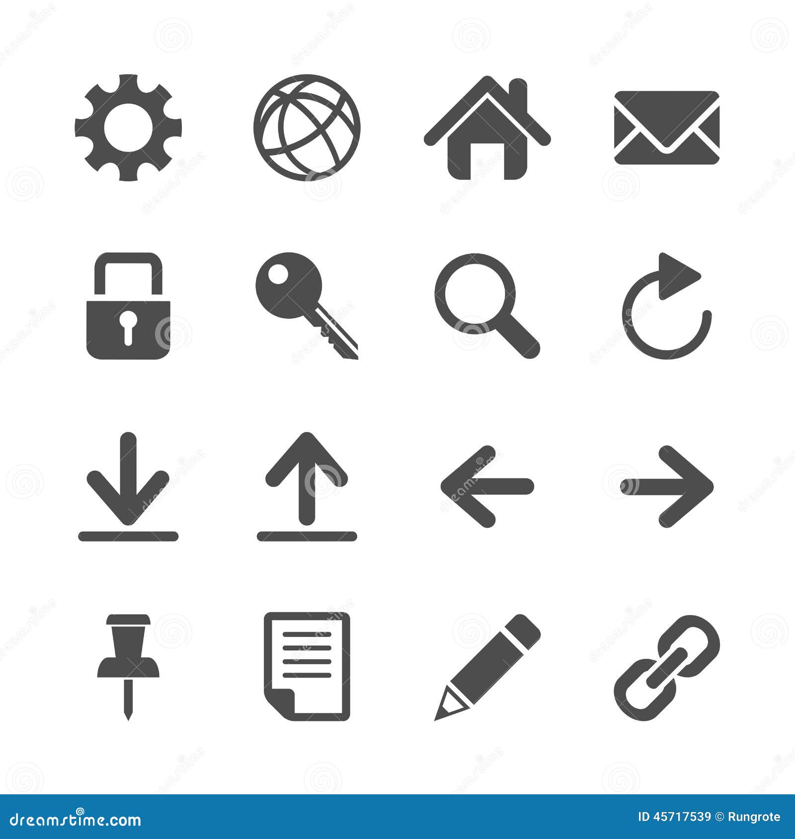 Internet Communication Icon Set, Vector Eps10 Stock Vector ...