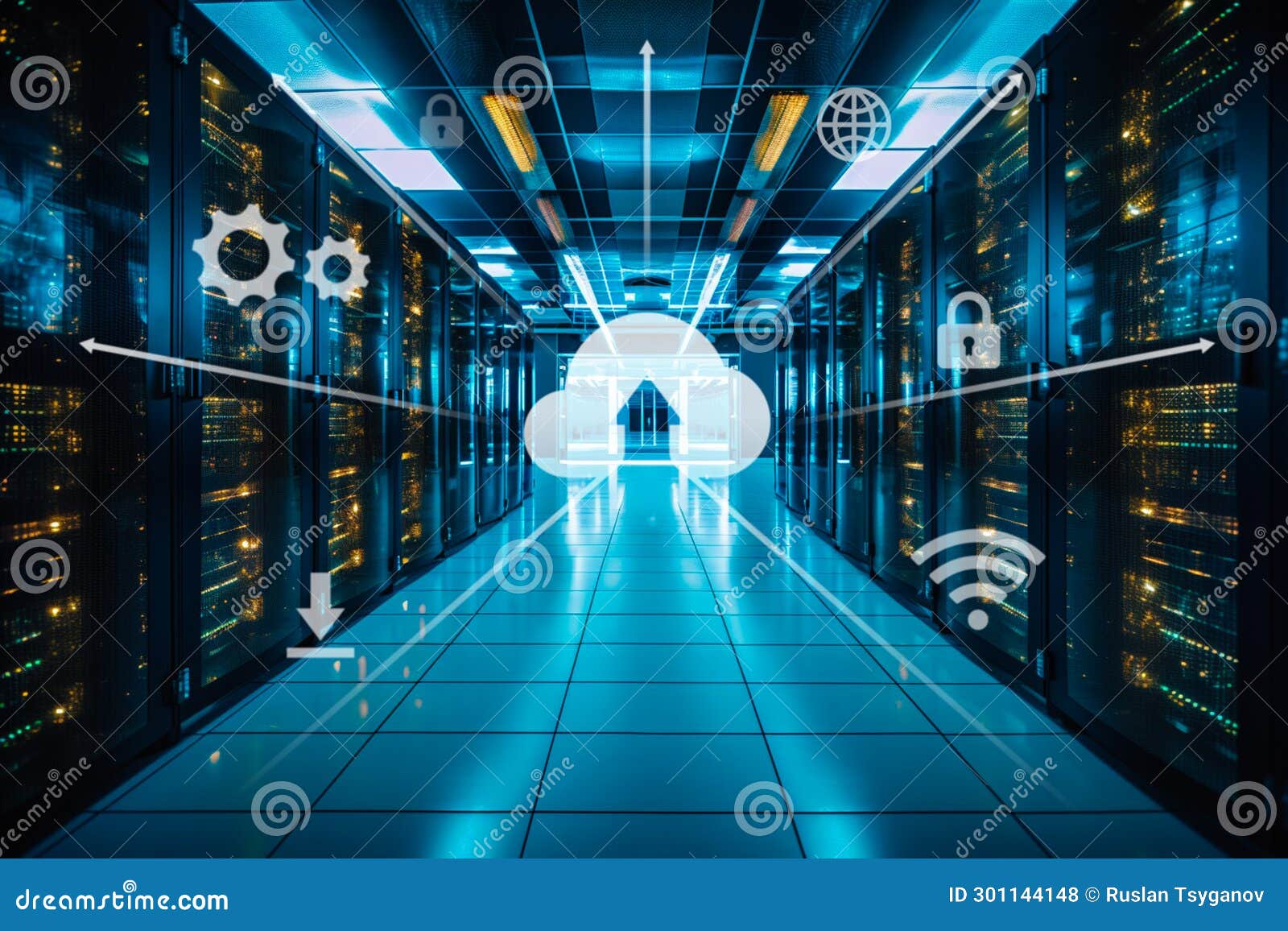 Internet Communication and Network Technology Concept. Technological ...