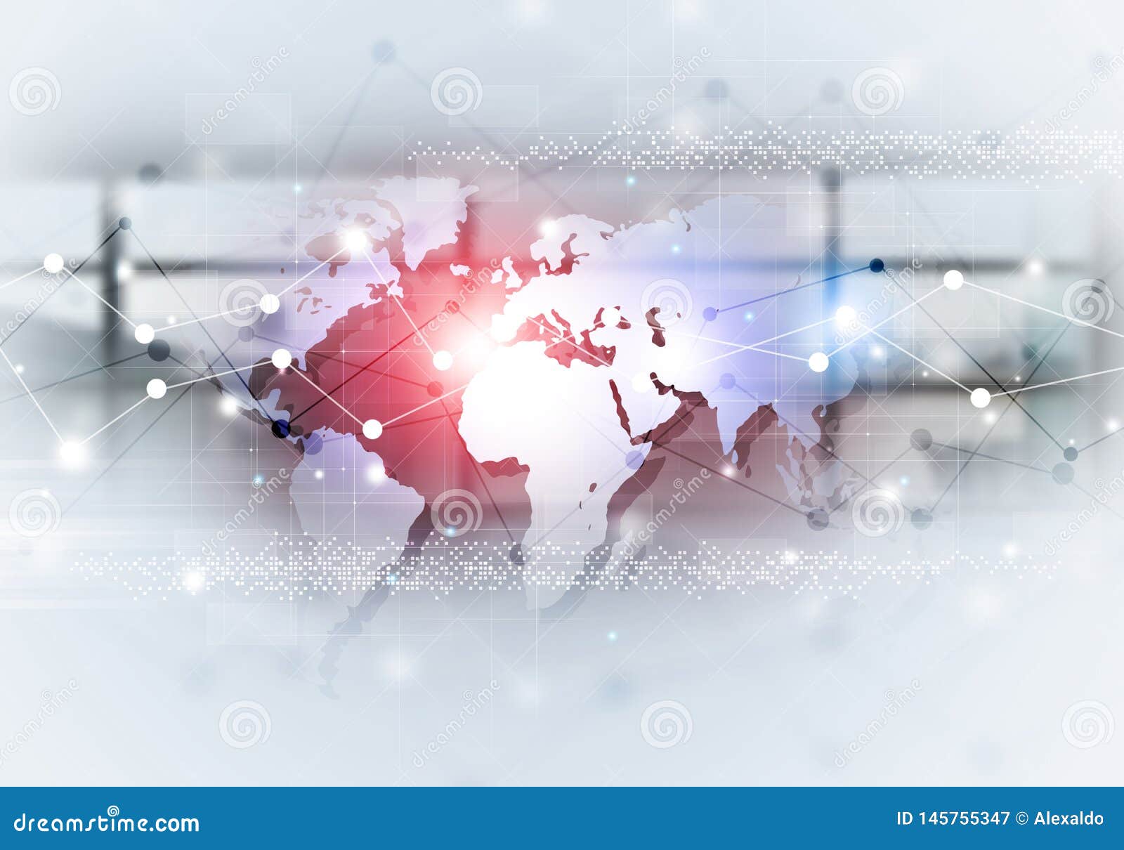 Internet Communications Interface Mixed Media Stock Illustration ...