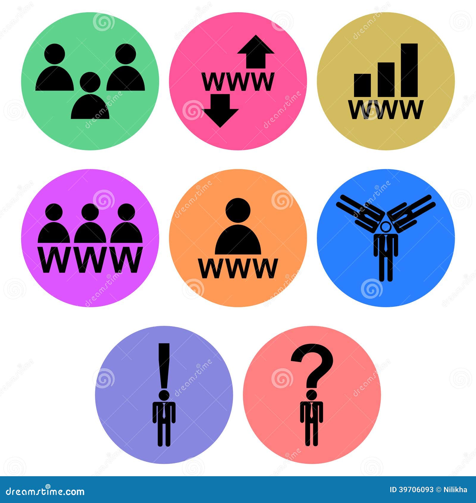 Internet Community Icon Designs Stock Illustration - Illustration of ...