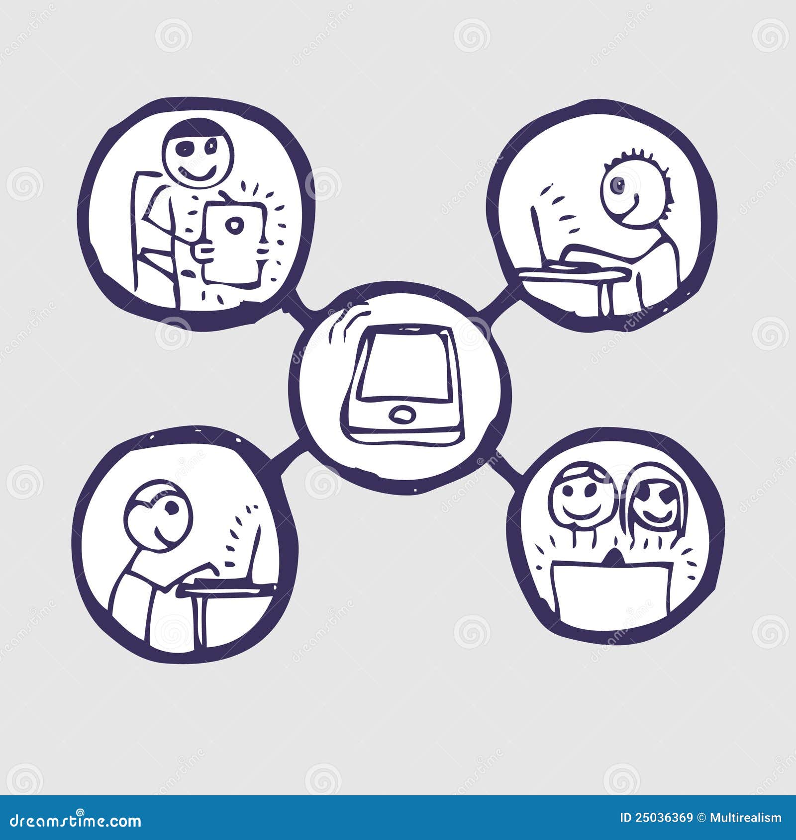 Internet Community Icon Set Stock Vector - Illustration of ...