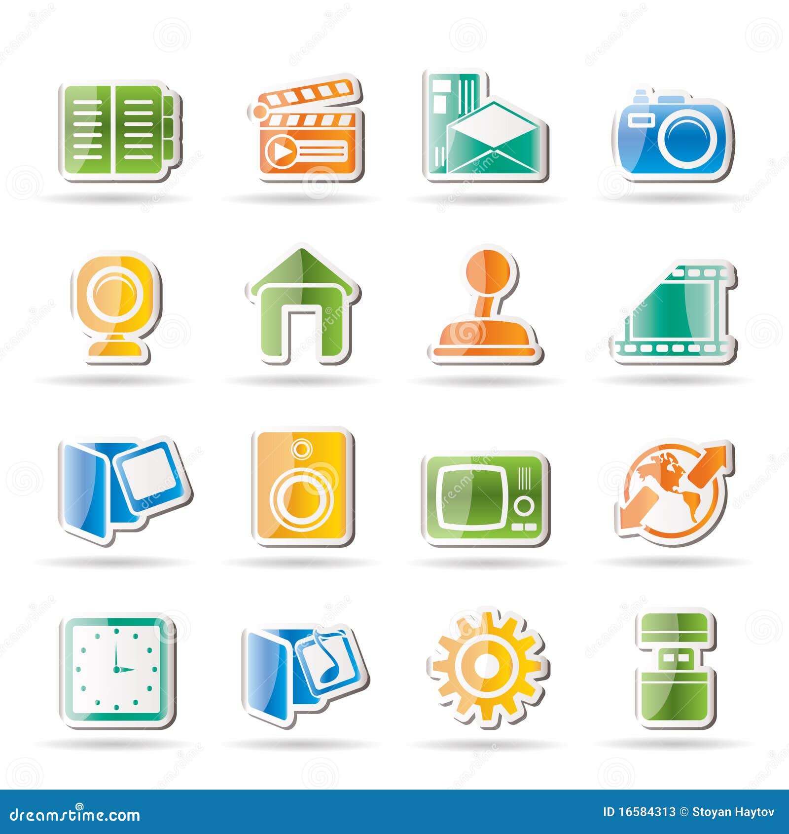 Internet, Computer and Mobile Phone Icons Stock Vector - Illustration ...