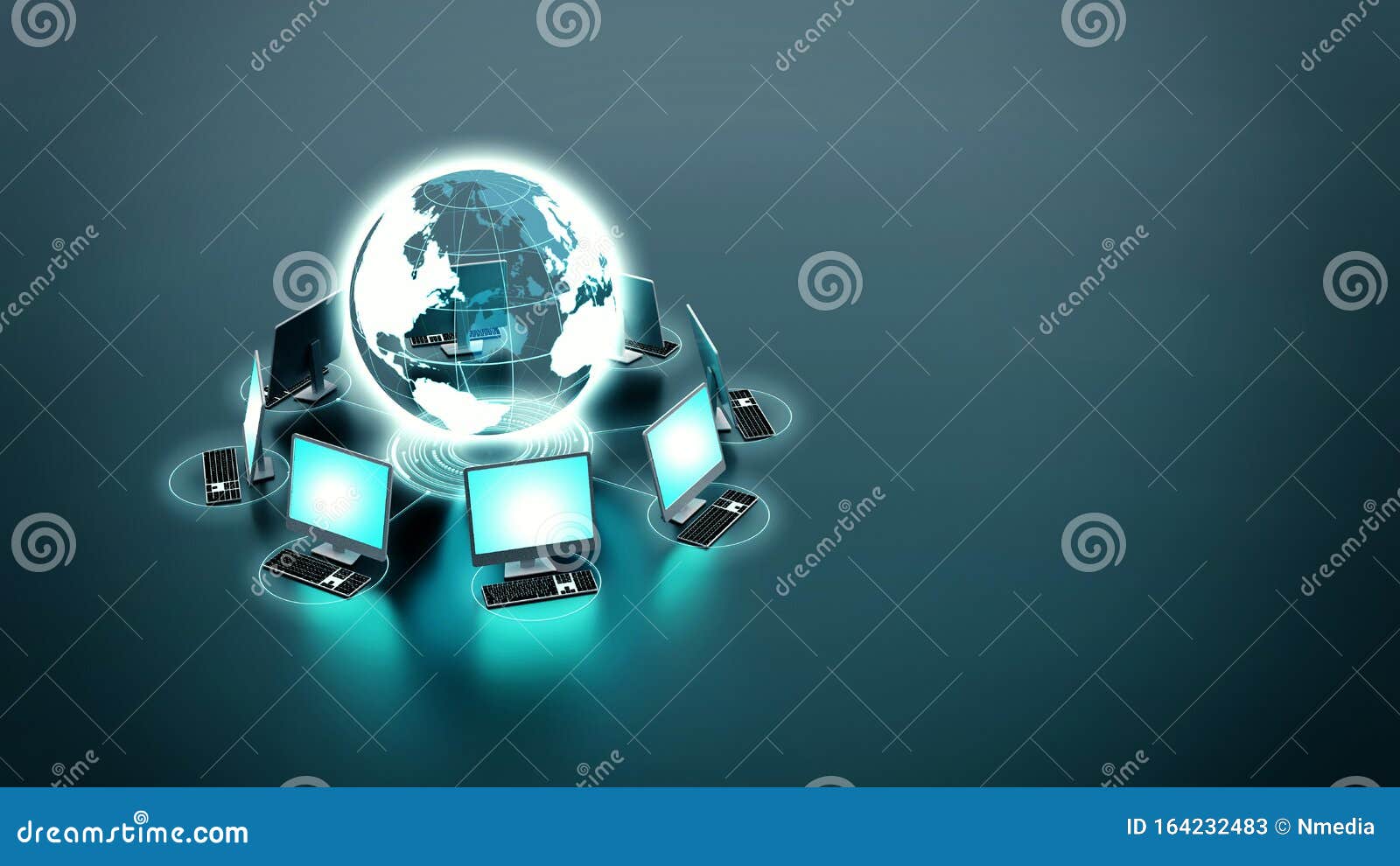 Internet Computer Network Concept Stock Illustration - Illustration of ...
